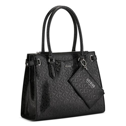 Bolsa Guess Factory Estilo Satchel En Color Negro Modelo Sa884507-Bla
