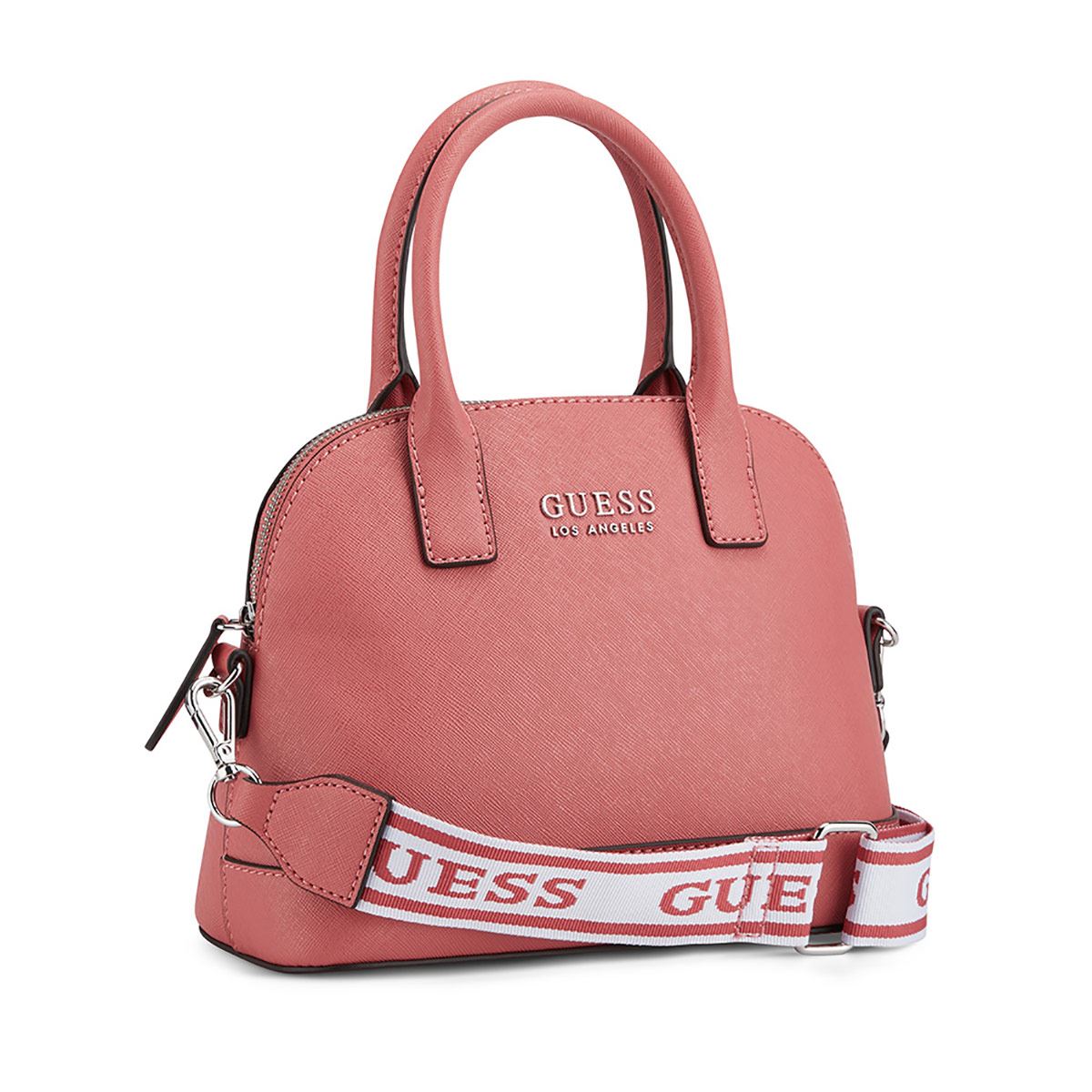 Bolsa Guess Factory Estilo Small Satchel En Color Rojo Claro Modelo ...