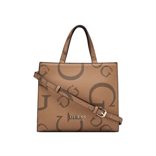 Bolsa mini tote en color café Guess Factory