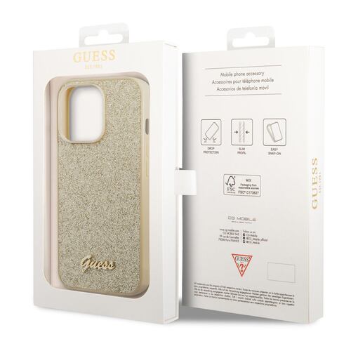 Funda Iphone 14 Pro Max Flakes dorada