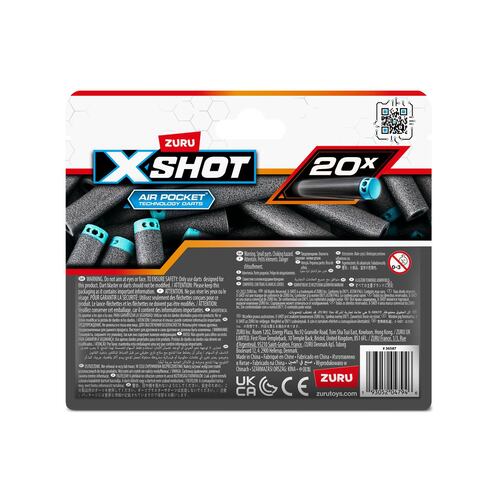 Set Dardos X-Shot Air Pocket de Zuro 20 Piezas
