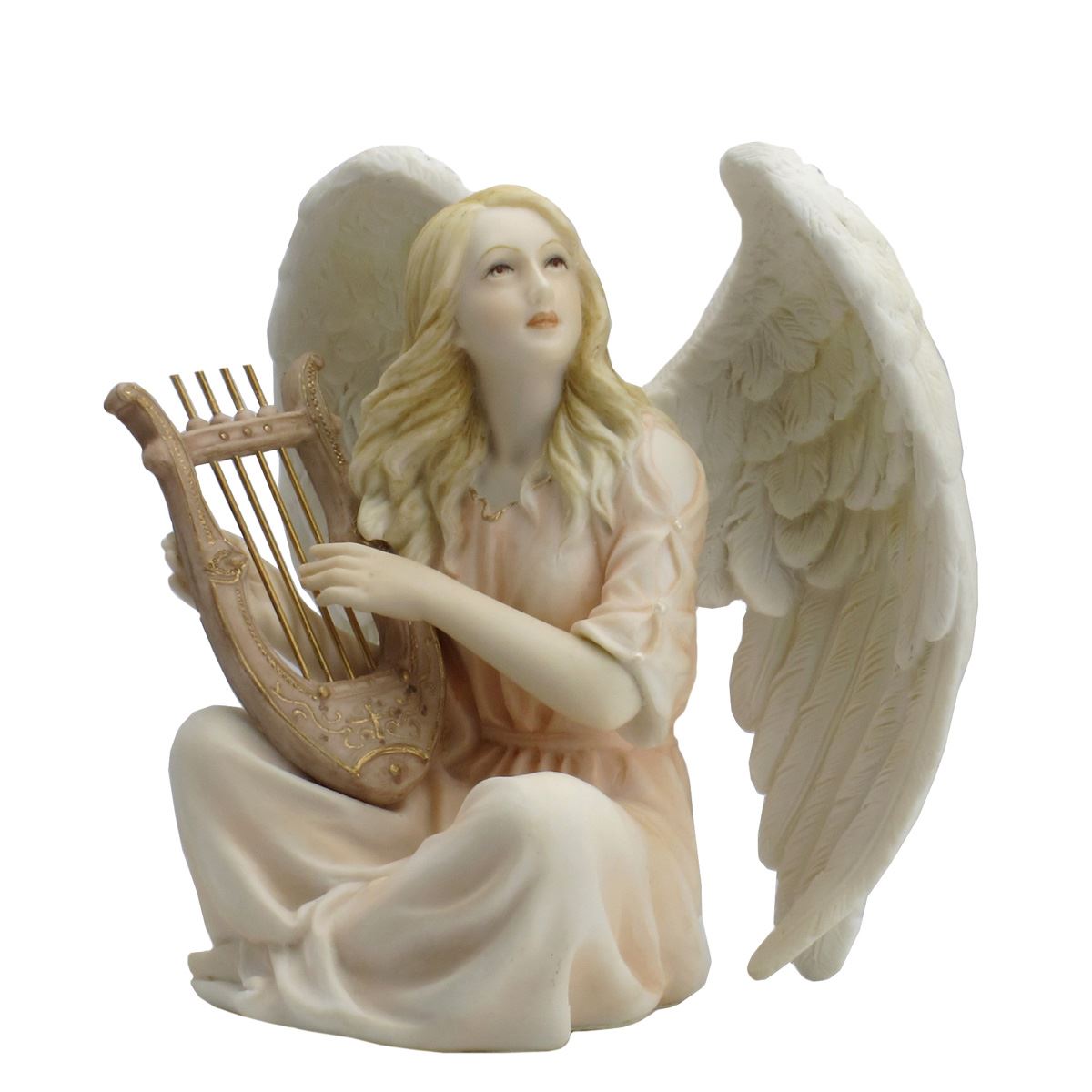 Ángel sentado con un arpa