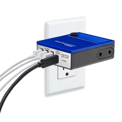 CARGADOR Y CONVERTIDOR USB INTERNACIONAL HASTA 4 CABLES
