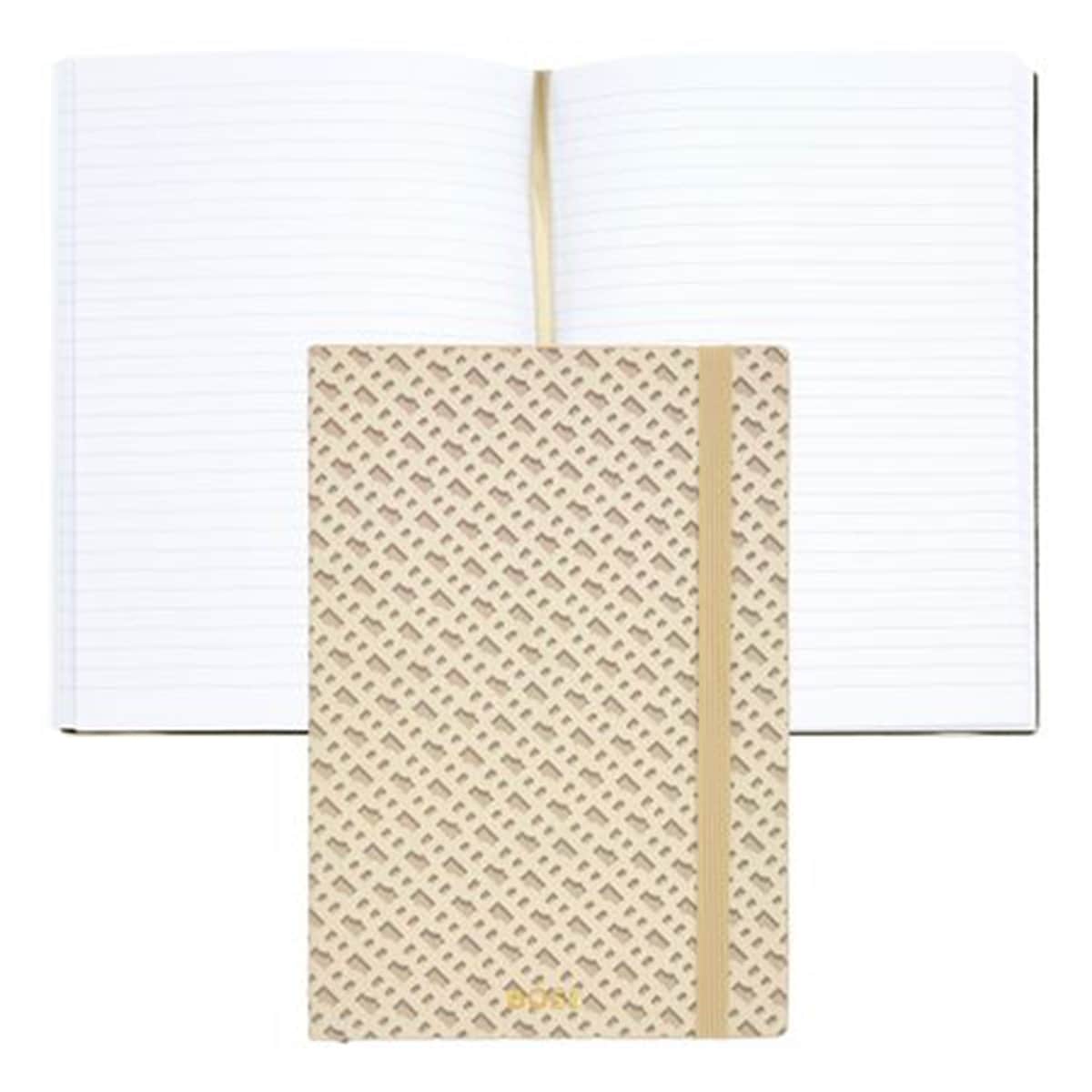 Bloc de Notas A5 Monogram Cream Lined Hugo Boss