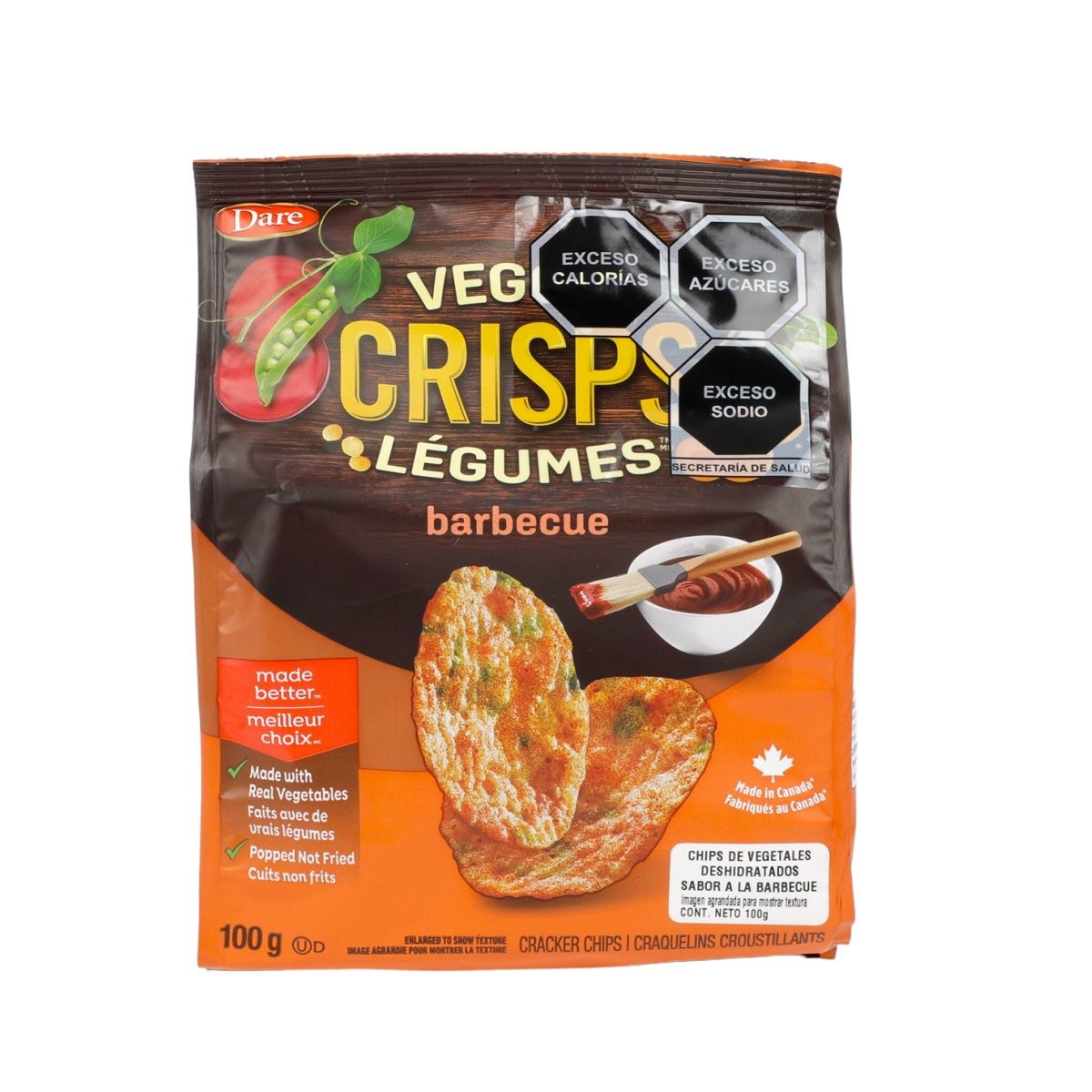 Papas Vegetales Sabor BBQ Veggie Crisps Dare 100g