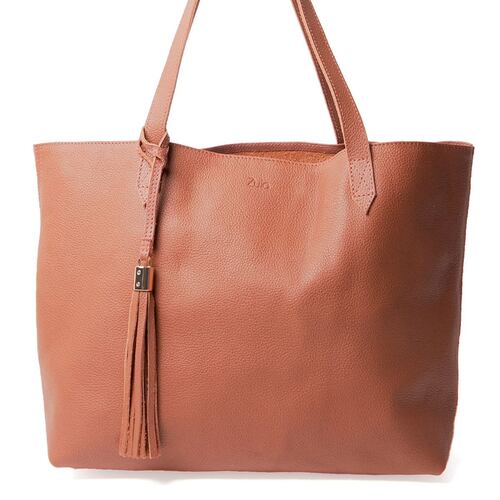 Bolsa tote lisa de piel Zuio color miel