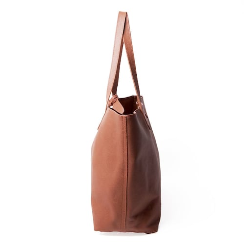 Bolsa tote lisa de piel Zuio color miel