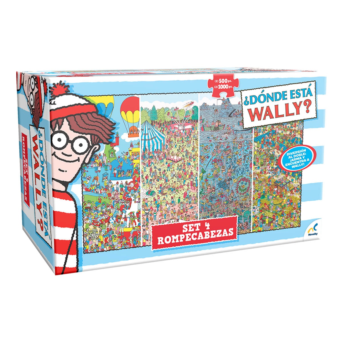 Set de Cajones con 4 rompecabezas ¿Dónde Está Wally? Novelty