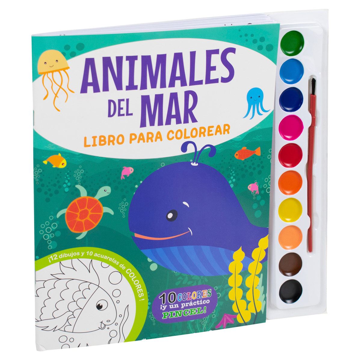 Libro Para Colorear Animales Del Mar