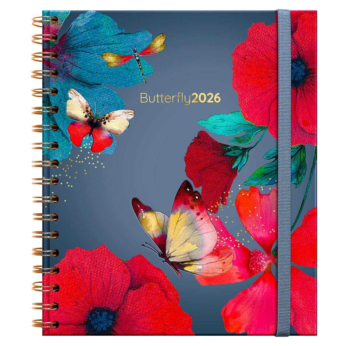 Agenda Butterfly Diaria Espiral 2026