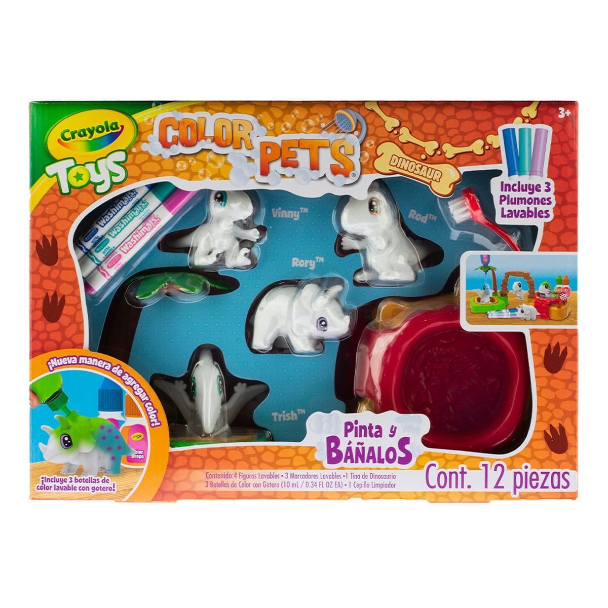 Set Color Pets Dinosaurio Crayola Toys