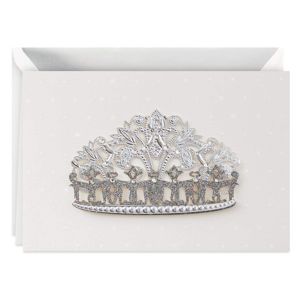 Tarjeta corona plata