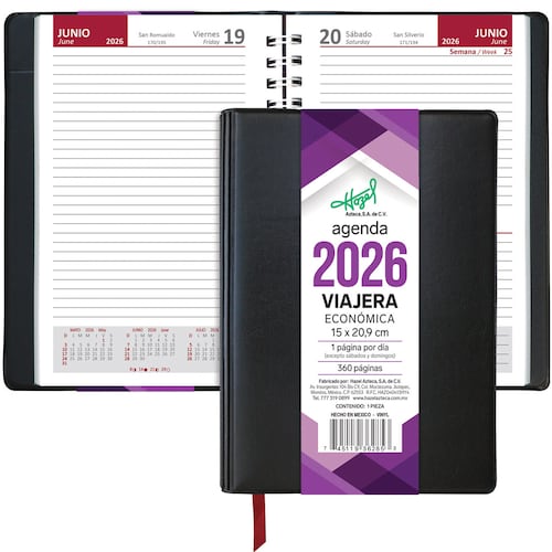 Agenda Viajera Eco Pagina por día Modelo 362-85