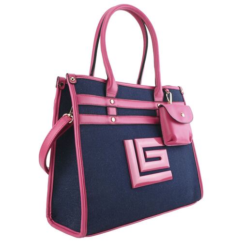Bolso Satchel Guy Laroche Rosa para Mujer