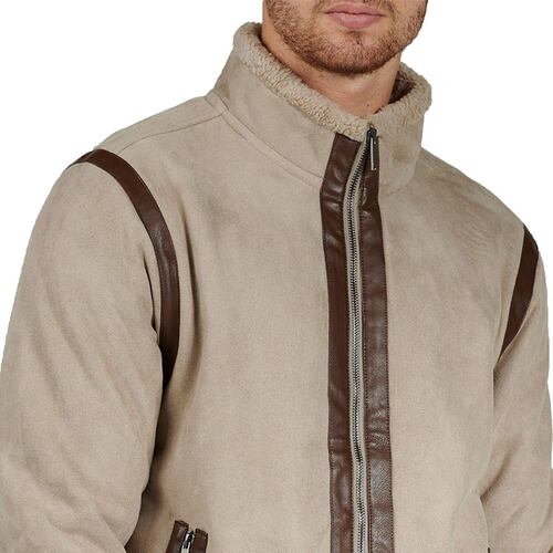Chamarra para caballero Generra color hueso talla extra-grande