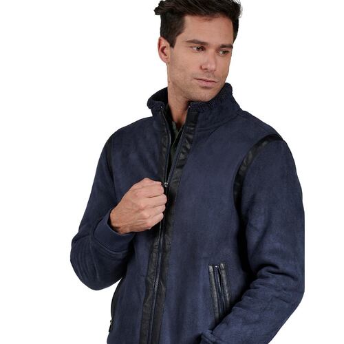 Chamarra para caballero Generra color marino talla grande