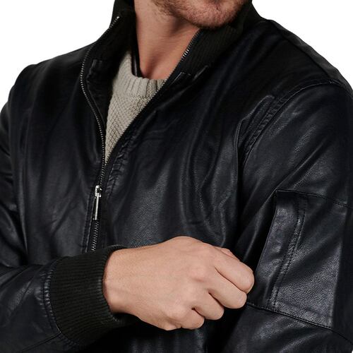 Chamarra para caballero Generra 228408 color negro talla extra-grande