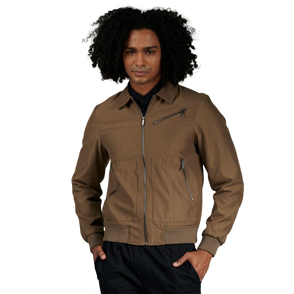 Chamarra para caballero Generra 228405 color café talla extra-grande