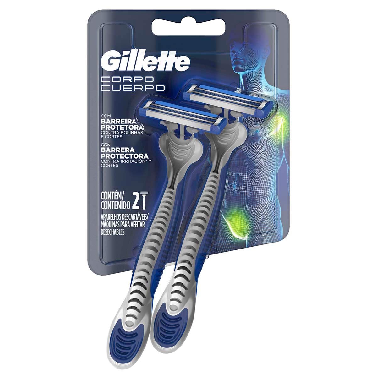 Gillette Cuerpo rastrillos desechables para afeitar el cuerpo 2 unidades