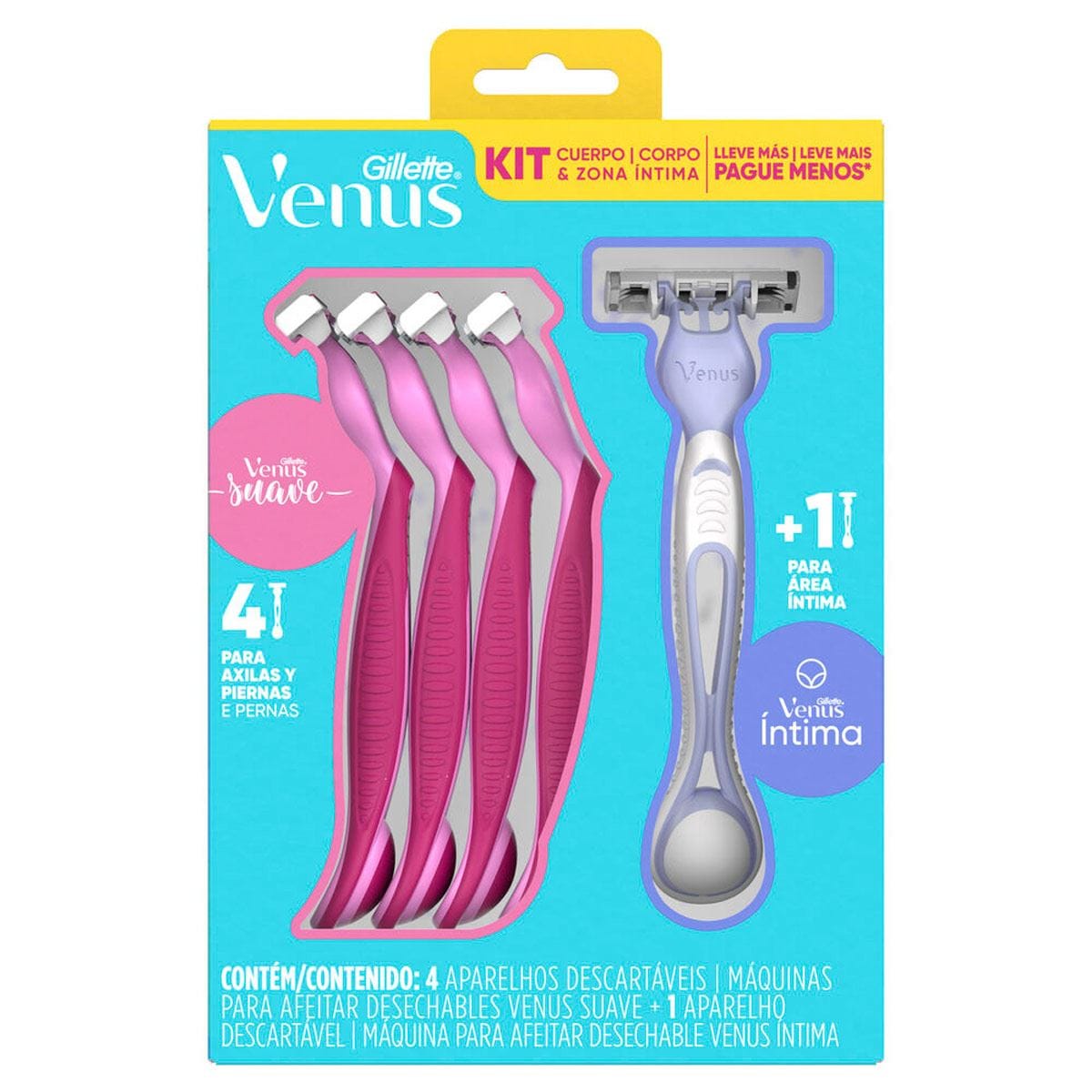 Rastrillo Gillette Venus Suave 4 Unidades + Rastrillo Gillette Venus ...