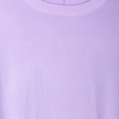 Suéter combinado talla grande color morado claro modelo hh707