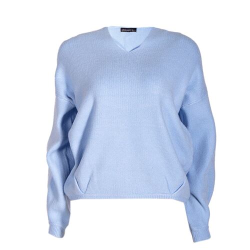 Suéter con capucha Philosophy Jr talla chica mediana color azul modelo ...