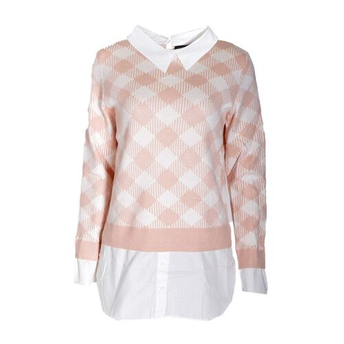 Suéter estampado Philosophy talla chica color rosa combinado modelo HH346