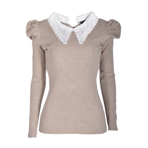 Suéter liso Philosophy talla chica color cafe obscuro modelo HH2270