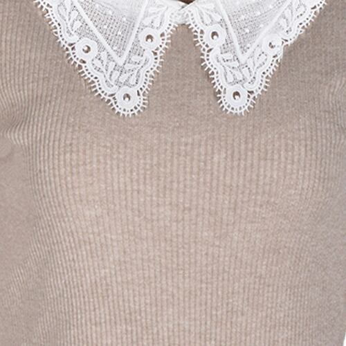 Suéter liso Philosophy talla chica color cafe obscuro modelo HH2270