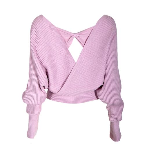 Suéter moño en espalda Philosophy talla unitalla color rosa modelo hh11074