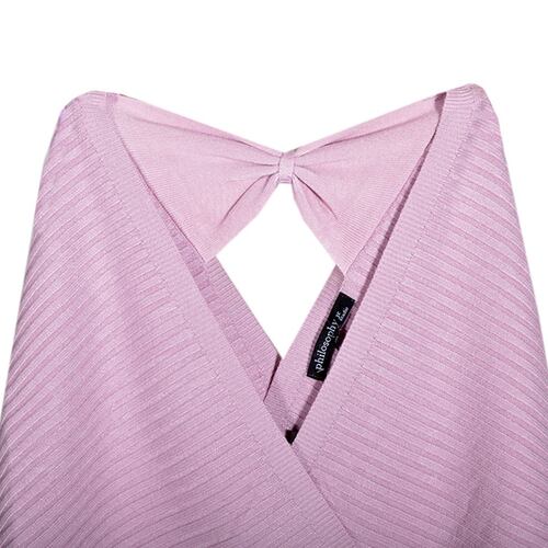 Suéter moño en espalda Philosophy talla unitalla color rosa modelo hh11074