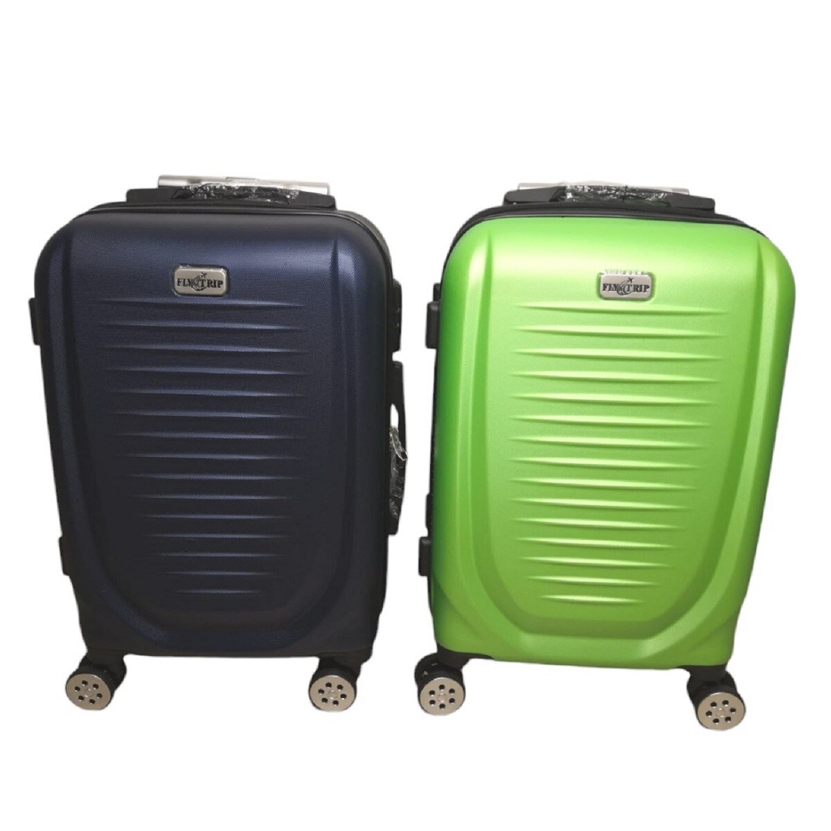 Set 2 Maletas de Viaje con Ruedas 20" Azul y Verde Fly&Trip