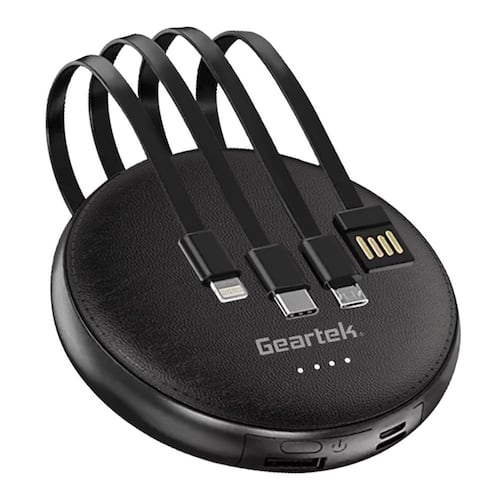 Batería Geartek 10000 Mah Cables Integrados