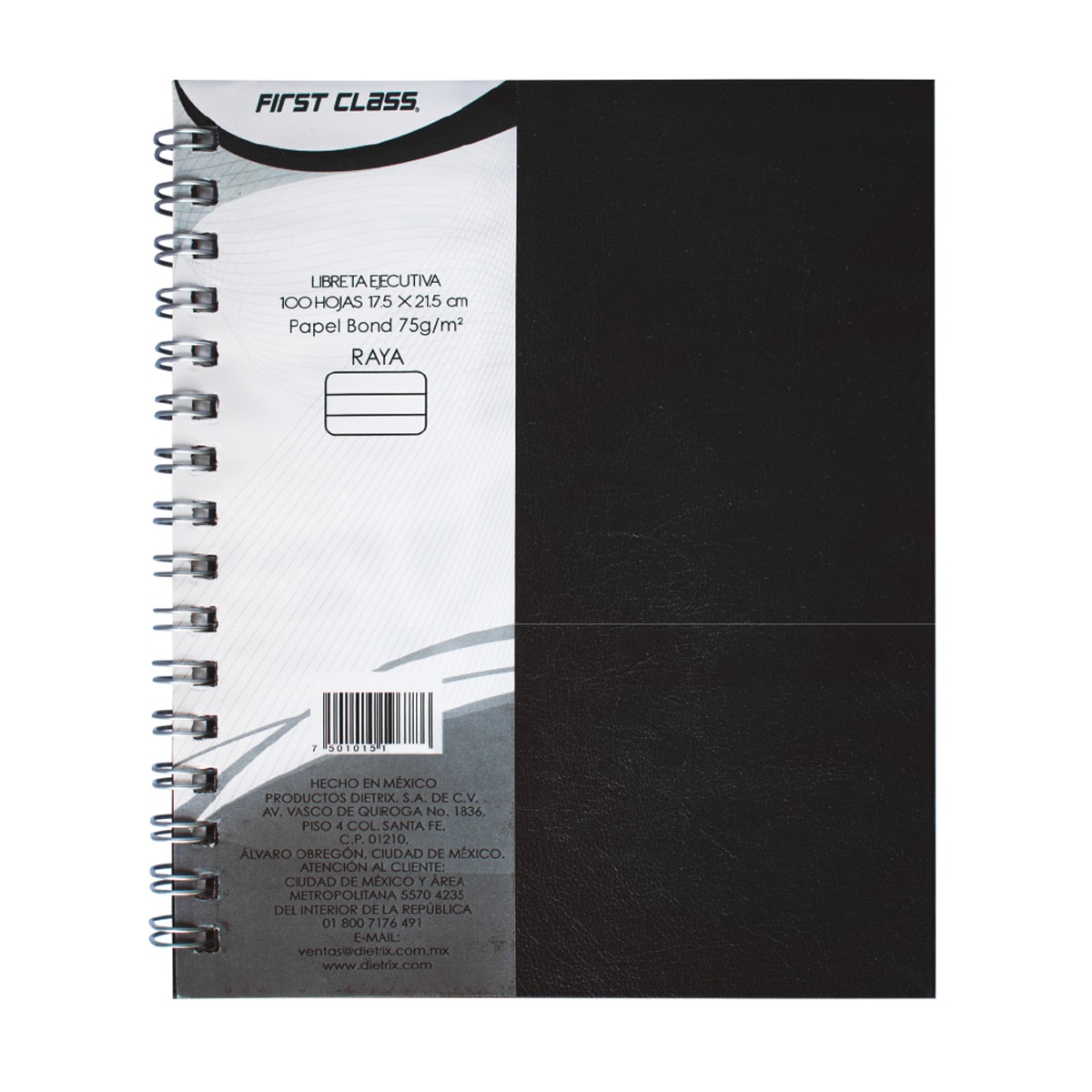 Cuaderno Frances Engargolado de Tapa Dura con 160 Hojas de Raya Nutria ...