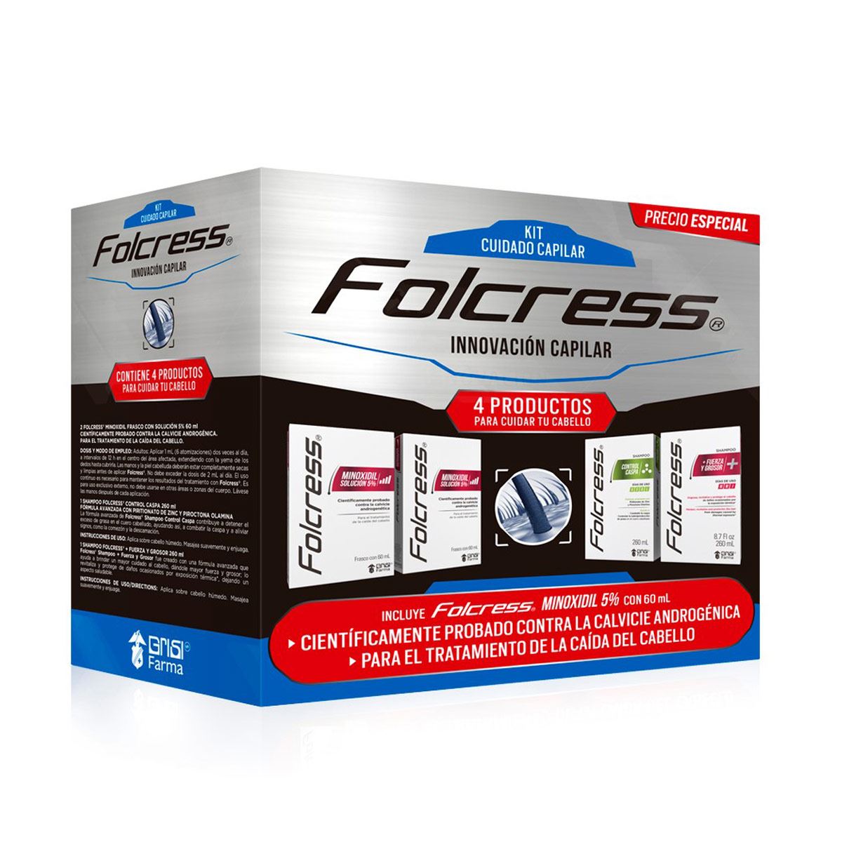 KIT FOLCRESS SOL 60ML 2+2 SH260MLN