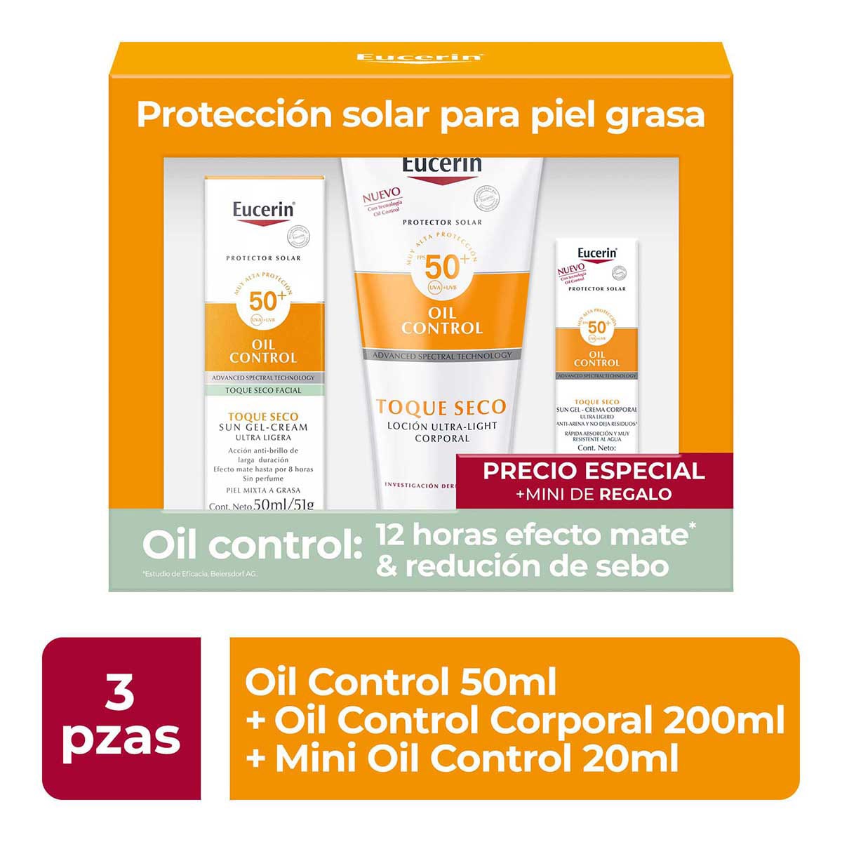 Eucerin Pack Sun Oil Control 50 Ml + Corporal 200 Ml Summer