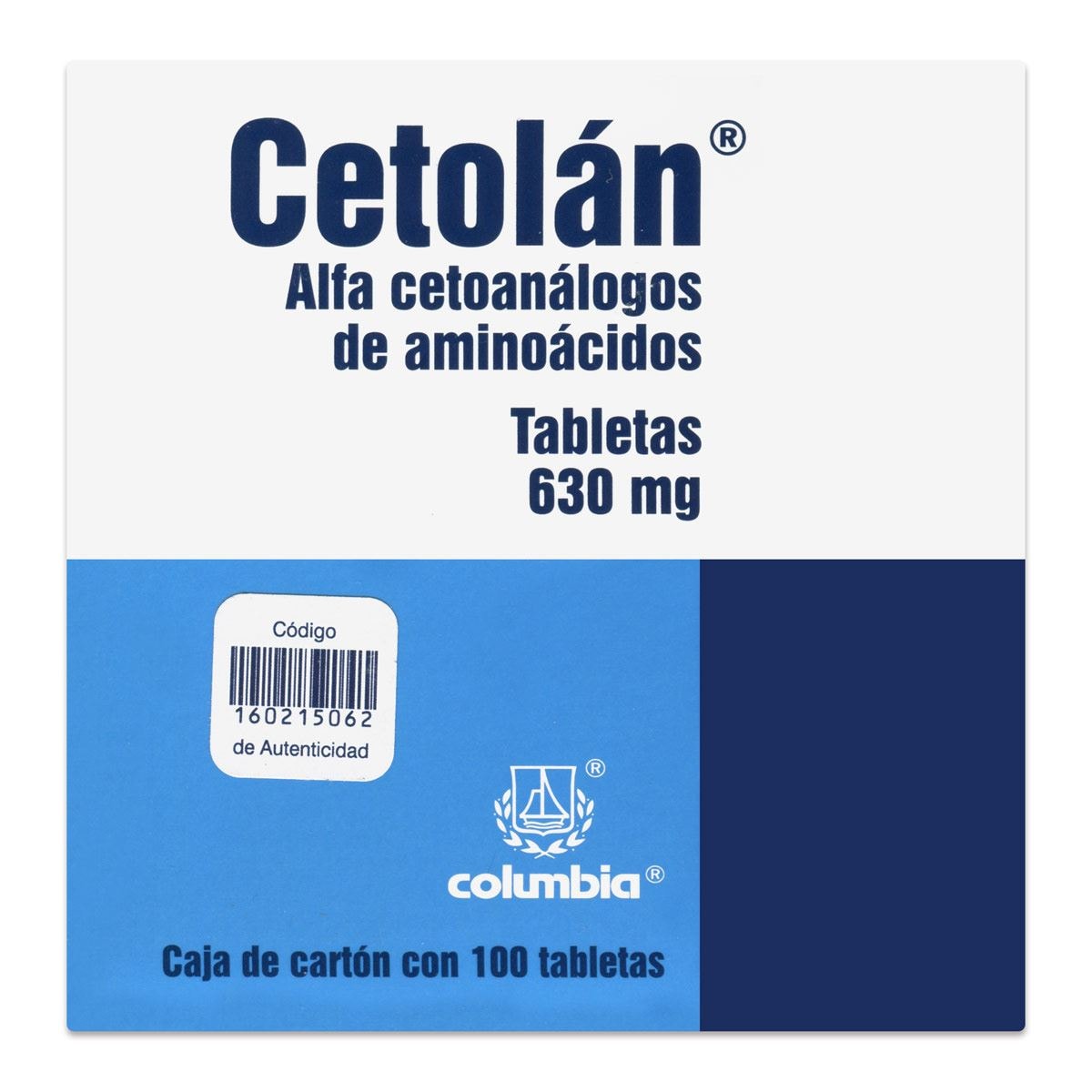 Cetolan 630 mg tab 100