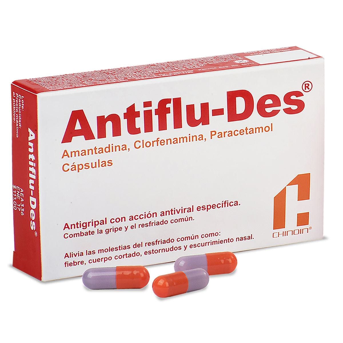 Antiflu Des 24 Cápsulas para Gripe y Resfriado
