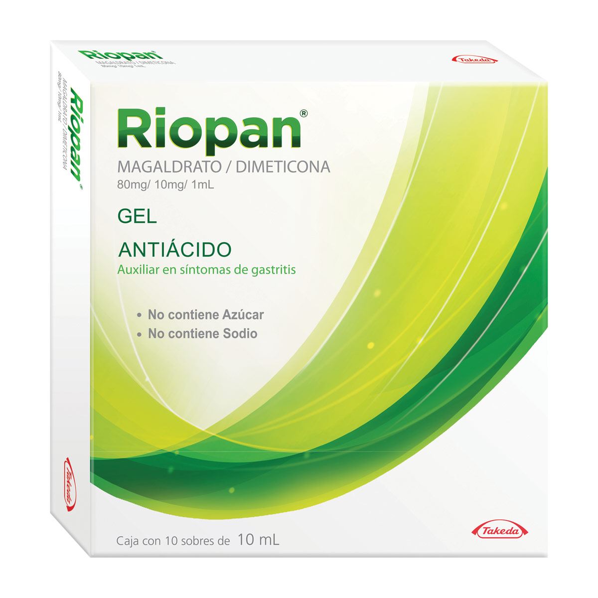 Riopan Gel 10 ml Caja con 10 Sobres Antácido