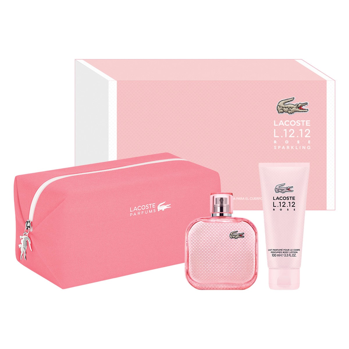 Estuche Lacoste Sparkling Edt 100 Ml + Body Lotion Rose Edp ...