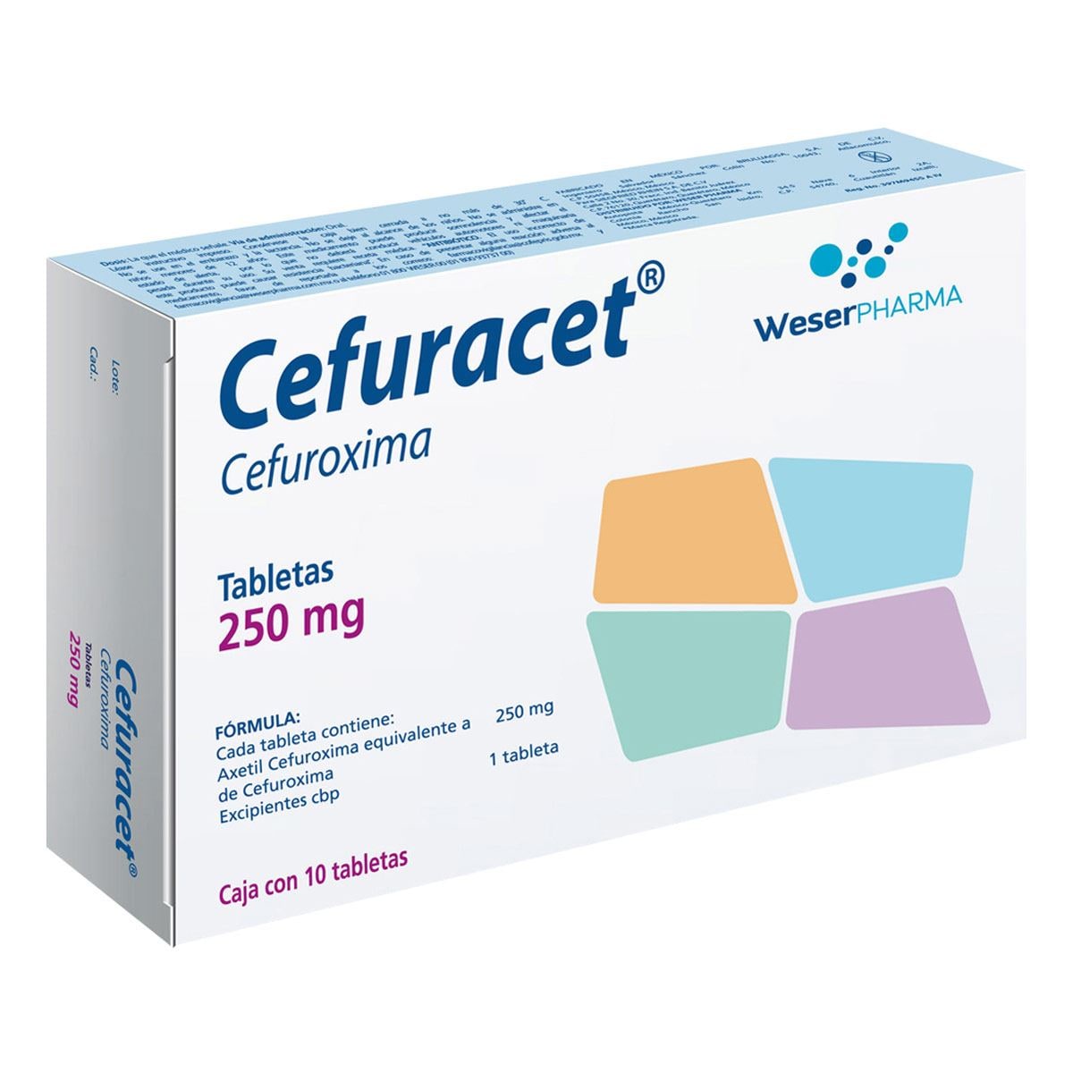 Cefuracet 250 Mg. Caja con 10 Tabletas.