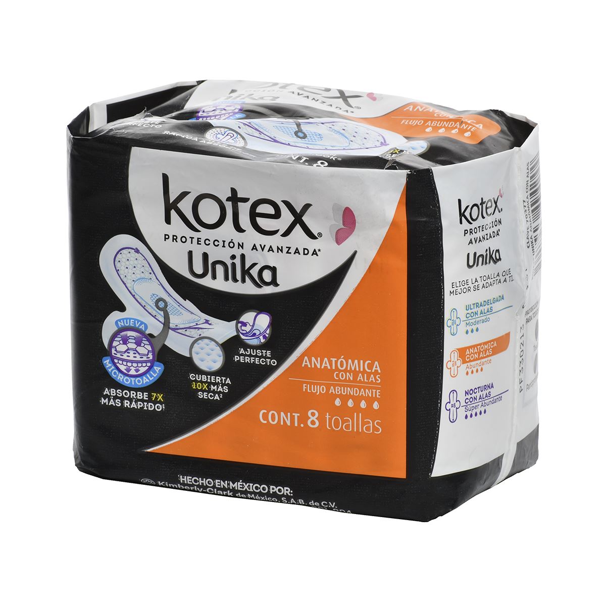 Toalla Kotex Unika Anatómica C/Alas