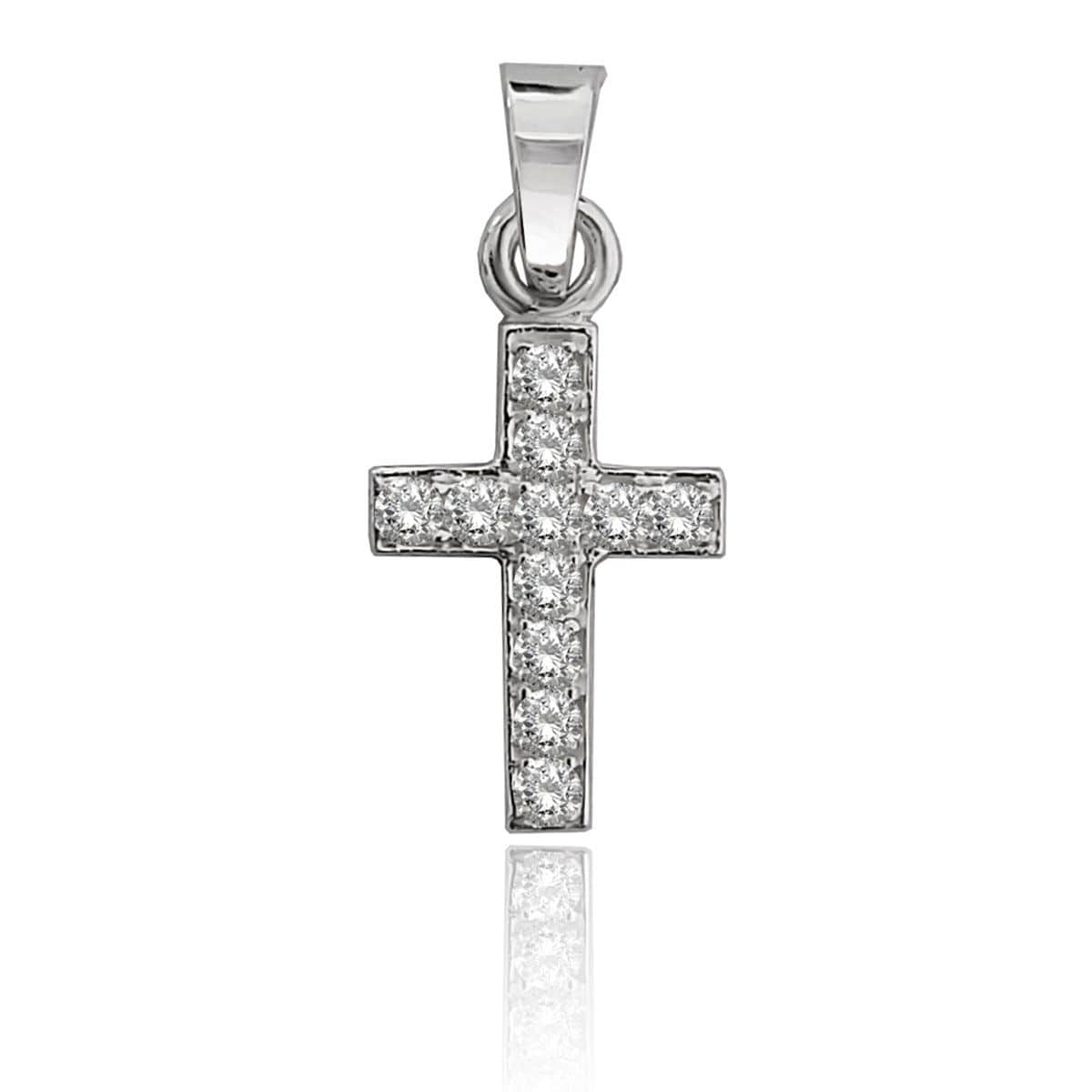 Cruz Chica Con Circonias Plata .925