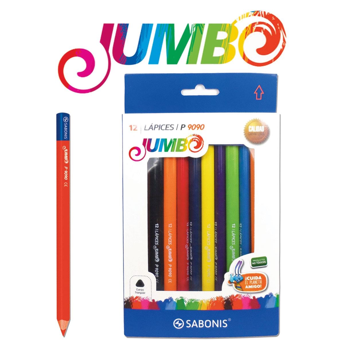 Jumbo Set Colores de Madera 12 pzas