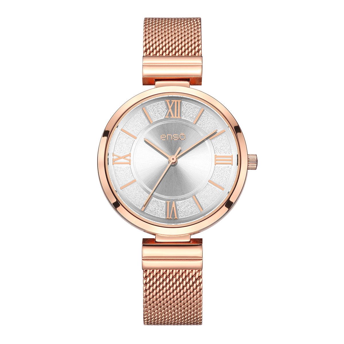 Reloj Enso Mod Rose Gold De Mujer Correa De Metal EW1025L1