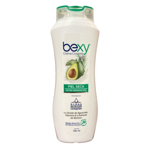 Crema Corporal 180ml Aguacate Vit E Romero Bexy Piel Seca Extra Hidratación