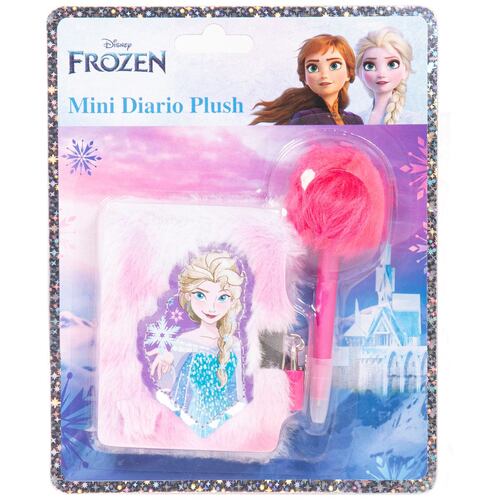 Mini Diario Plush con pluma en clamshell