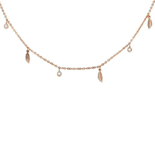 Collar de Acero Inoxidable Enso para Mujer EJN2179R Oro Rosa