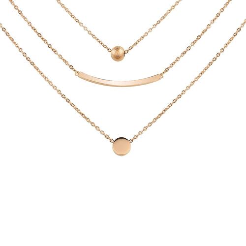 Collar de Acero Inoxidable Enso para Mujer EJN2185R Oro Rosa