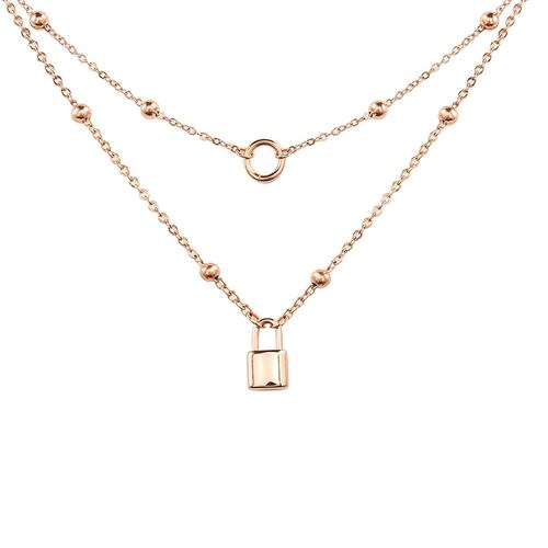 Collar de Acero Inoxidable Enso para Mujer EJN2189R Oro Rosa